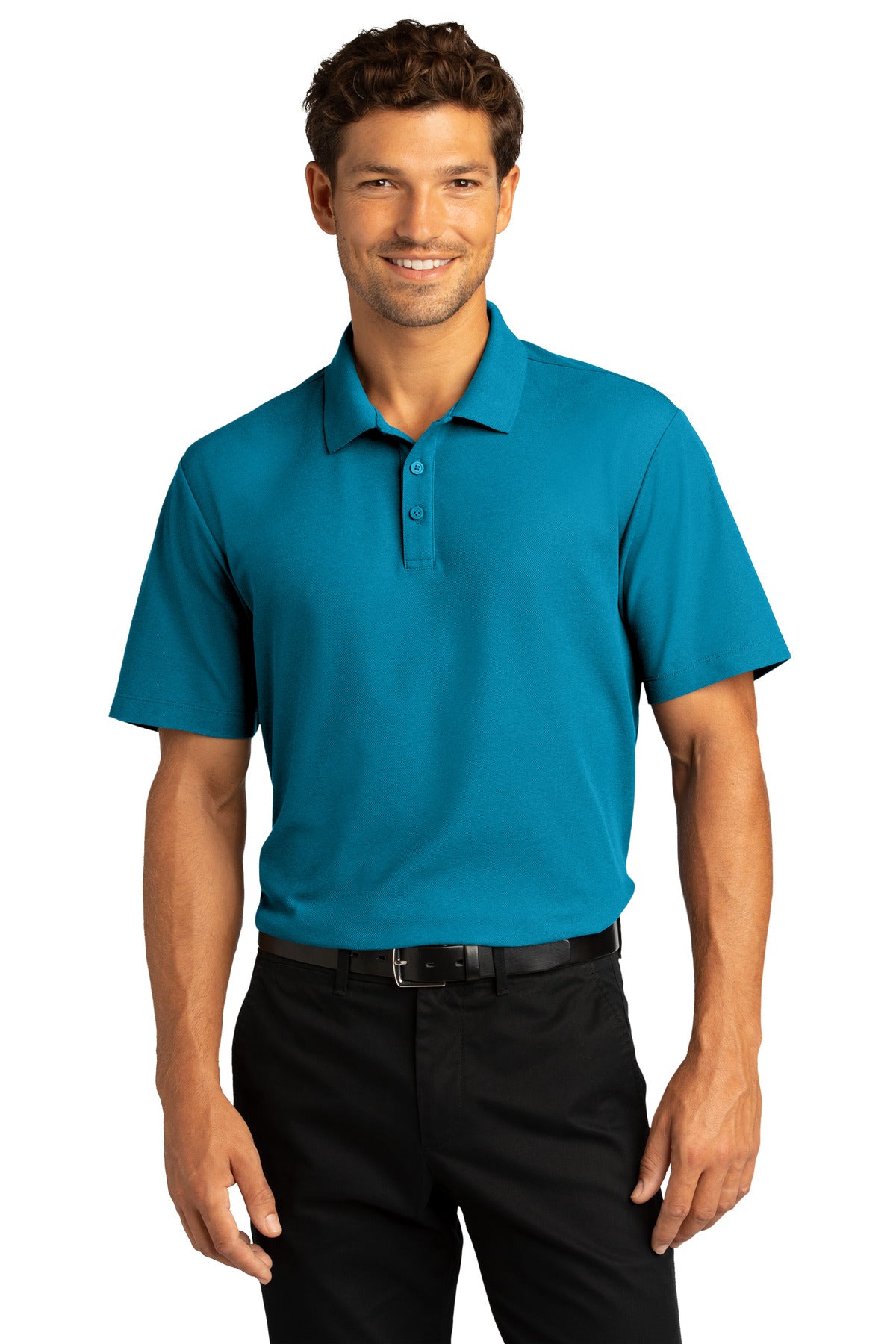 Port Authority ® SuperPro React ™ Polo. K810 (Parcel Blue) – MODA GOODS